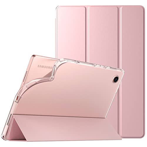 TiMOVO for Galaxy Tab A8 Case 2021/2022 10.5 Inch SM-X200/ SM-X205, Slim Soft TPU Translucent Frosted Back Protective Cover Shell with Auto Wake/Sleep Feature for Samsung A8 Tablet, Pink