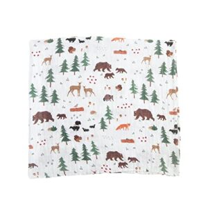 RED ROVR Organic Cotton Swaddle | Newborn Receiving Blanket | Baby Wrap | Boy, Girl, Unisex | Soft, Lightweight, Breathable | Burping, Nursing | 2-Pack | 44" x 44" | Bear Buddies