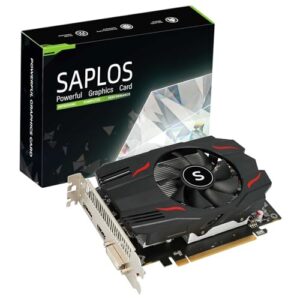 saplos radeon rx 550 graphics card, 4gb, gddr5, 128-bit, displayport dvi-d hdmi, itx design, pc video card gaming, 4k output, computer gpu, directx 12