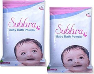 m.p.aswini subhra herbal baby bath powder 200 grams - pack of 2