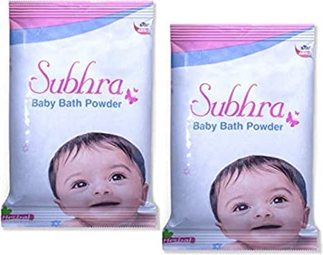 M.P.Aswini Subhra Herbal Baby Bath Powder 200 grams - pack of 2