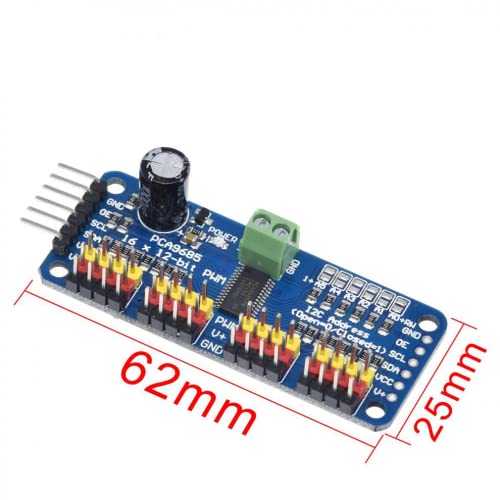 10Gtek# PCA9685 16 Channel 12-Bit PWM Servo Motor Board Module IIC for Arduino Robot or Raspberry pi