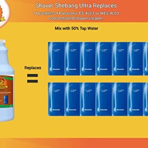 Shaver Shebang replacement for 14 Panasonic WES4L03 cleaner packets