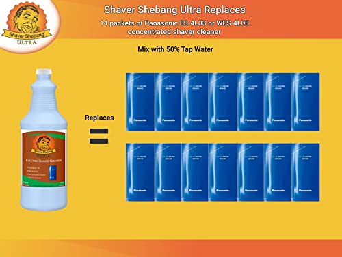 Shaver Shebang replacement for 14 Panasonic WES4L03 cleaner packets