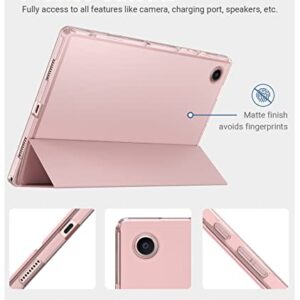 TiMOVO for Galaxy Tab A8 Case 2021/2022 10.5 Inch SM-X200/ SM-X205, Slim Soft TPU Translucent Frosted Back Protective Cover Shell with Auto Wake/Sleep Feature for Samsung A8 Tablet, Pink