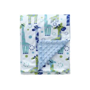 crevent minky baby blanket for boys, soft plush receiving for newborns - giraffe 30x40 inches