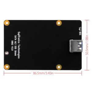 GeeekPi for Raspberry Pi 4,X862 V2.0 M.2 NGFF SATA SSD Storage Expansion Board with USB 3.1 Connection Support Key-B 2280 SSD Only