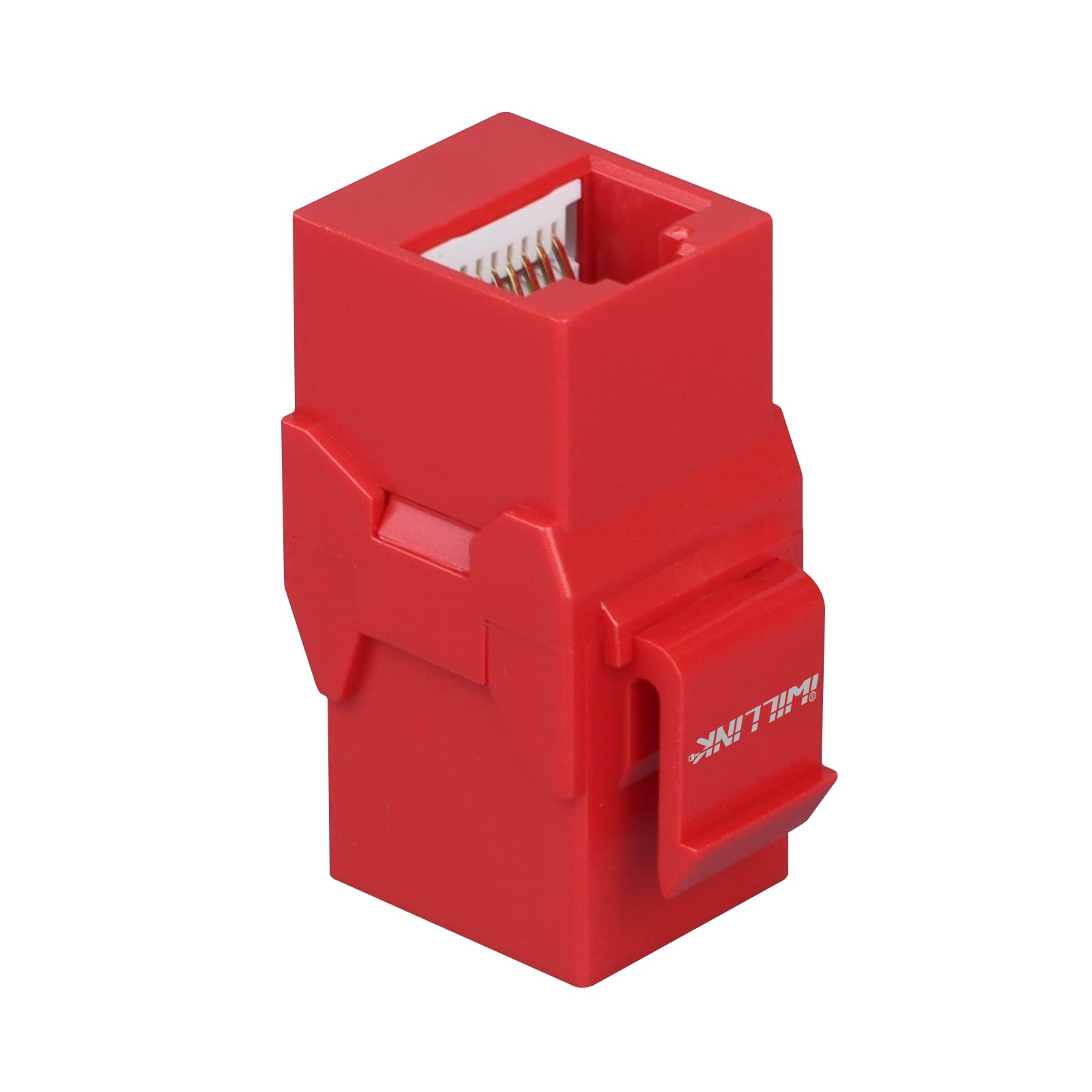 iwillink RJ45 Cat6 Keystone Coupler 5-Pack, Female to Female Cat6 Keystone Jack, Keystone Coupler Insert, Red