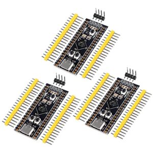 dorhea 3pcs stm32f411 development board v3.0 stm32f411ceu6 stm32f4 learning board 100mhz freq 128kb ram 512kb rom for programming