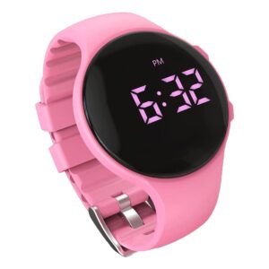 e-vibra vibrating alarm watch, potty training watch medical reminder watch with countdown timer and lock screen (pink)