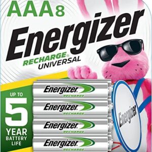 Energizer Rechargeable AAA Batteries and Rechargeable AA and AAA Battery Charger with 4 AA NiMH Rechargeable Batteries Kit, 12 Count