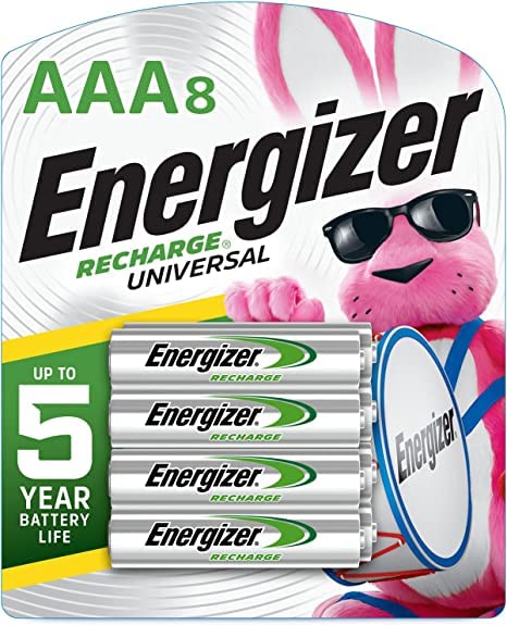 Energizer Rechargeable AAA Batteries and Rechargeable AA and AAA Battery Charger with 4 AA NiMH Rechargeable Batteries Kit, 12 Count