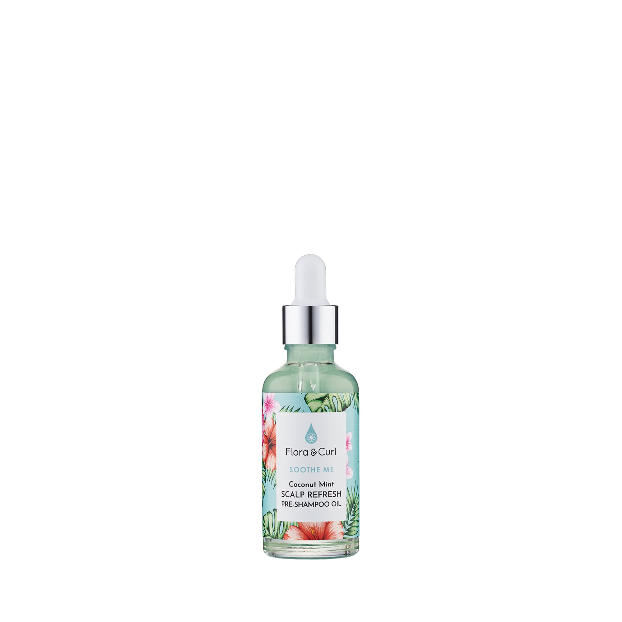 Flora & Curl Coconut Mint Scalp Refresh Pre-Shampoo Dry Scalp Oil | Itchy Scalp Treatment for Curls | Pre-Wash Scalp Oil for Itchy Scalp & Dandruff