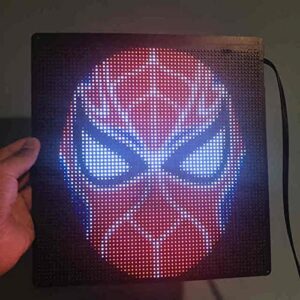 11inch P3 Full Color 64*64 Pixel Bluetooth Programmable Flexible Led Module Matrix Sign Panel For shop Bar Diy T-shirt Backpack