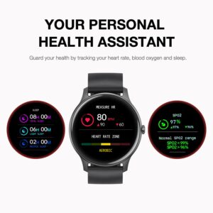 HYSTORM Smart Watch 2022, 44mm Fitness Tracker Smart Watch for Android Phones iOS Compatible IP68 Waterproof Heart Rate Blood Oxygen Monitor Watch