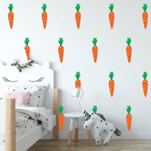 carrot stickers for kids room baby nursery room decor wall stickers bk040 (orange)