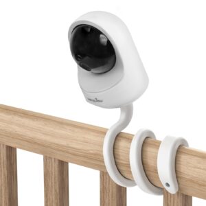 anbage baby monitor mount baby camera holder flexible twist mount compatible with wansview baby monitor q6-w,q5-b,q5-w, arlo pro/pro2/ultra/pro3/go/hd attached for crib, shelves or other places