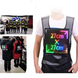 11inch p3 full color 64*64 pixel bluetooth programmable flexible led module matrix sign panel for shop bar diy t-shirt backpack