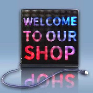 11inch P3 Full Color 64*64 Pixel Bluetooth Programmable Flexible Led Module Matrix Sign Panel For shop Bar Diy T-shirt Backpack