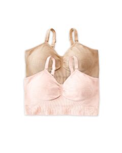 kindred bravely 2-pack hands free pumping bra bundle (beige and pink, medium)