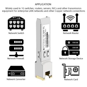 OPSTRAN 1000BASE-T SFP RJ45 Copper Transceiver Module Compatible with HPE Aruba J8177D J8177DCM JL747A Procurve J8177C J8177B J8177A 100m Cat5e/6