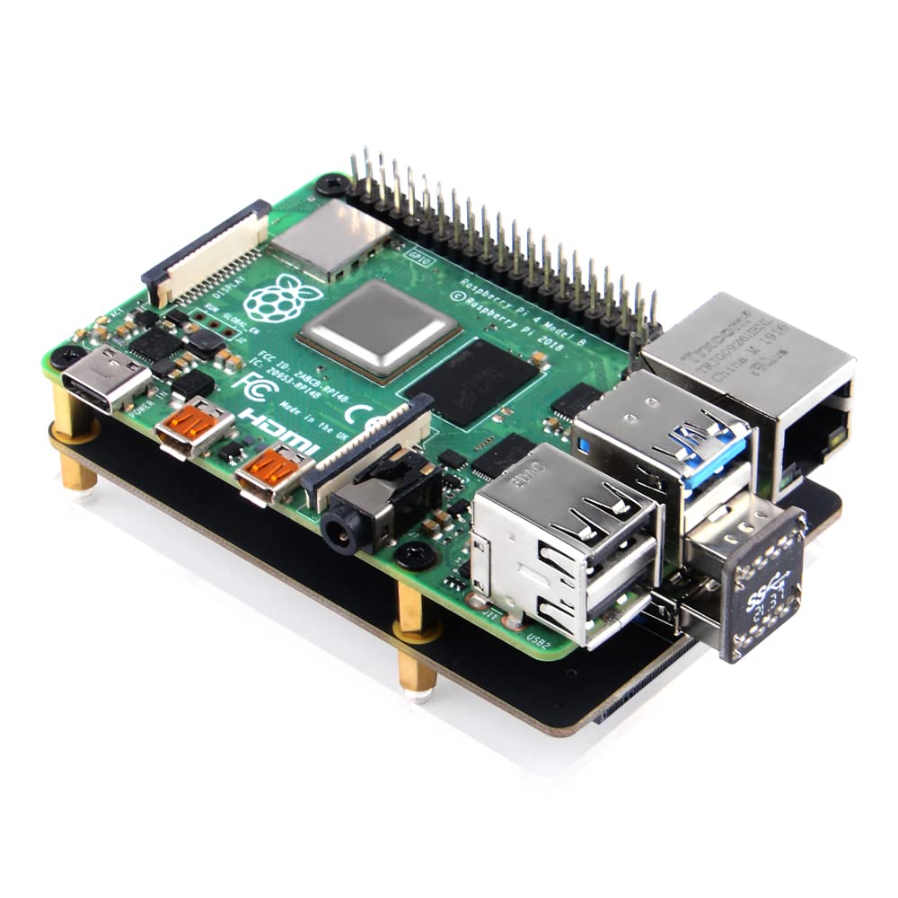 GeeekPi for Raspberry Pi 4,X862 V2.0 M.2 NGFF SATA SSD Storage Expansion Board with USB 3.1 Connection Support Key-B 2280 SSD Only