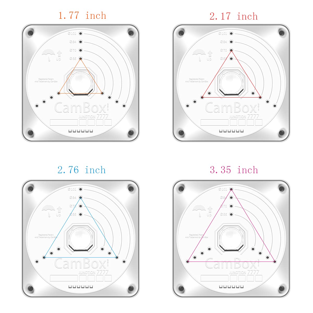 【Compatible with All Security Cameras】 Security Camera Junction Box, Outdoor Security Camera Mount, CCTV Camera Bracket, Camera Mounting Box, Junction Box CCTV Cam by WEILAILIFE (4 Pack)