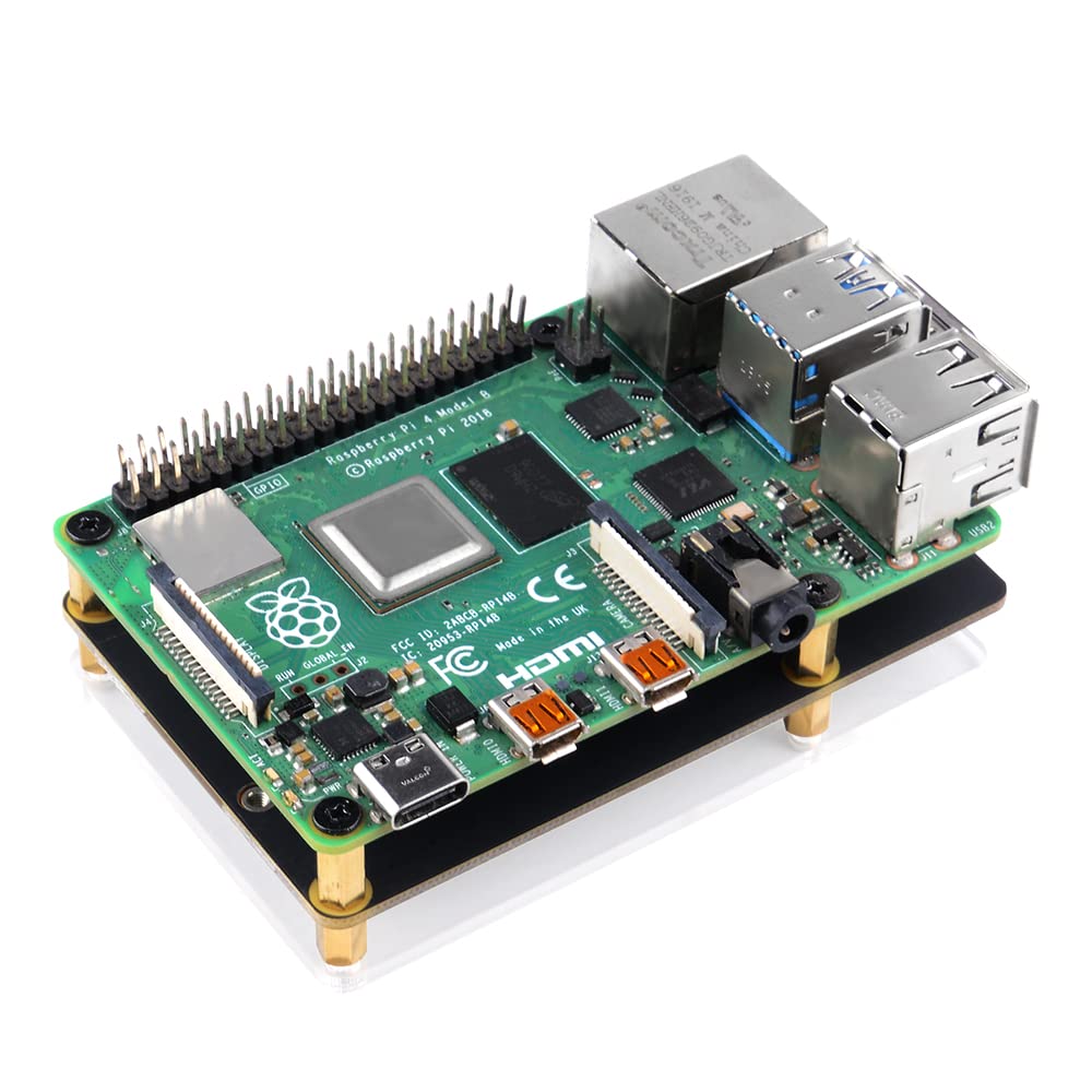 GeeekPi for Raspberry Pi 4,X862 V2.0 M.2 NGFF SATA SSD Storage Expansion Board with USB 3.1 Connection Support Key-B 2280 SSD Only