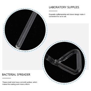 Baluue 5pcs Glass Cell Spreaders L- Shaped Wide Spreading Bars Laboratory Supplies