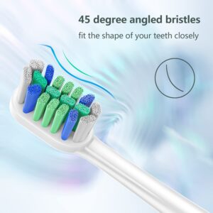 BUKURII Replacement Toothbrush Heads Compatible with Philips Sonicare Electric Toothbrushes, 8PCS, Fit for ProtectiveClean Handles 4100 5100 1100 2100 6500 7500, Refills for c2 c3 g2 w3