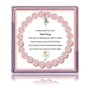 arhtf tooth fairy bracelet tooth fairy letter first lost tooth gift from tooth fairy gift (pink toothfairy)