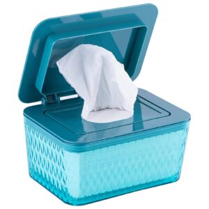 Aiend Wipes Dispenser, Baby Wipes Case with Lid Removable Wet Tissues Case Flushable Bathroom Storage Wipe Box Keep Wipes Fresh