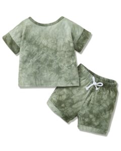 zoerea toddler baby boy clothes tie dye outfits 6m-4t infant kid short sleeve t-shirt + short pants boy summer clothes sets