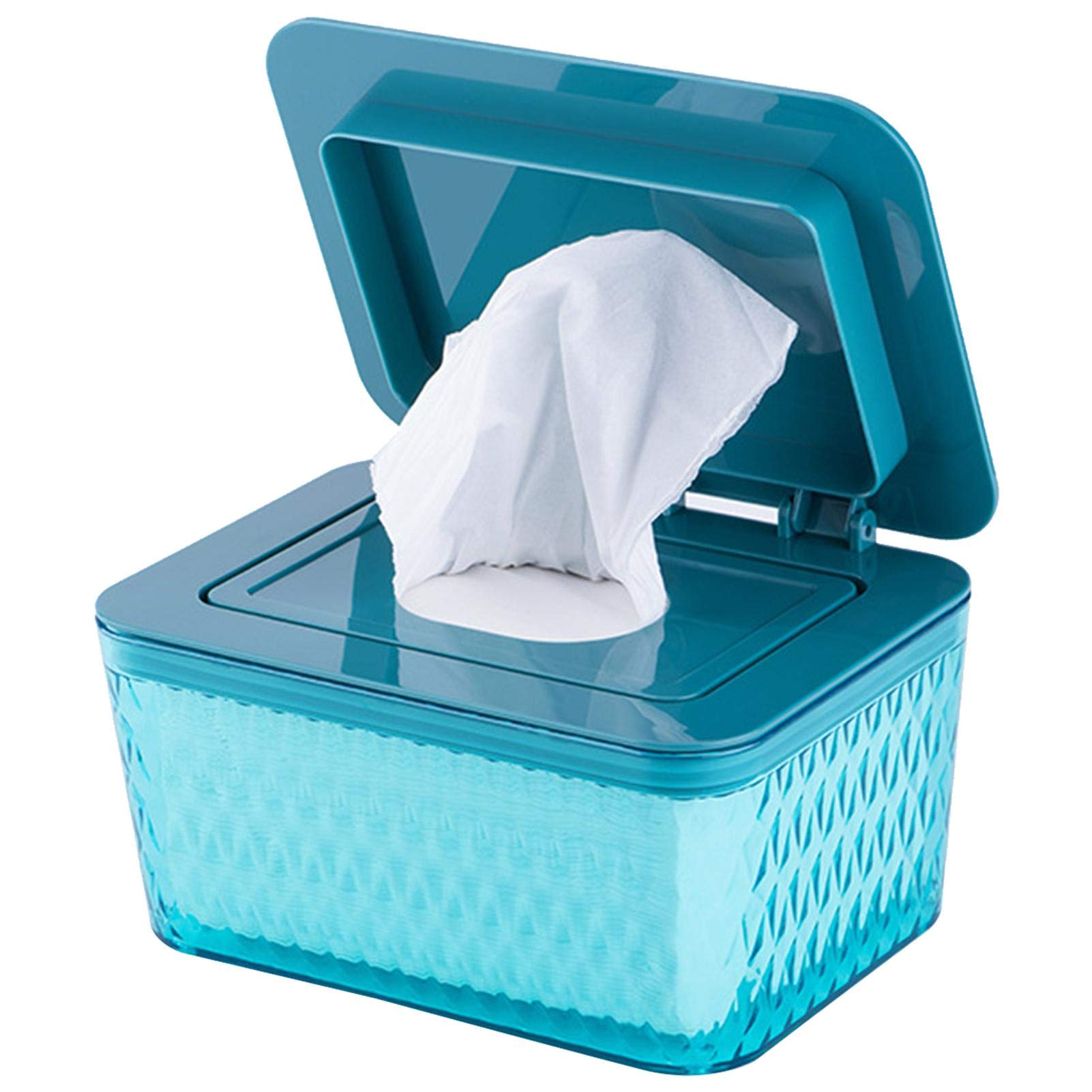 Aiend Wipes Dispenser, Baby Wipes Case with Lid Removable Wet Tissues Case Flushable Bathroom Storage Wipe Box Keep Wipes Fresh