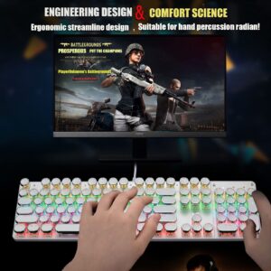 Gaming Keyboards,Mechanical Gaming Keyboard Mechanical Keyboard Blue Switch with 9 True RGB Backlight Modes and 104-key Wired Keyboard with Full-Key programmable Spill-Resistant for Computer PC Games