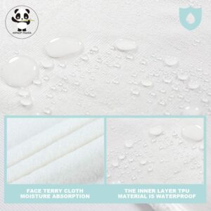 HIPHOP PANDA Baby Waterproof Crib Mattress Protector - Rayon Made from Bamboo, Baby Bedding Mattress Pad Cover Sheets for Toddler - Durable & Easy to Clean (White, 28x52 Inch - Pack of 1)