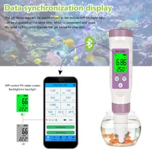 RCYAGO PH Meter, Digital 7 in 1 PH/TDS/EC/ORP/S.G/Salinity/Temp Meter with ATC, 0.01 Resolution High Accuracy PH Tester for Drinking Water, Hydroponics, Fish Tank, Aquarium, Swimming Pool