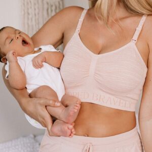 Kindred Bravely 2-Pack Hands Free Pumping Bra Bundle (Beige and Pink, Large)