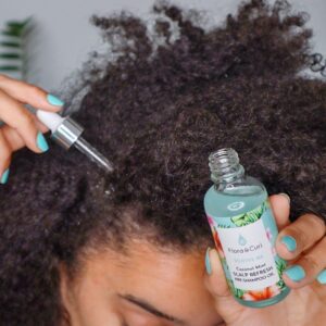 Flora & Curl Coconut Mint Scalp Refresh Pre-Shampoo Dry Scalp Oil | Itchy Scalp Treatment for Curls | Pre-Wash Scalp Oil for Itchy Scalp & Dandruff