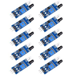 10gtek# ir infrared obstacle avoidance sensor module for arduino smart car robot raspberry pi 3, pack of 10