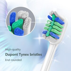 BUKURII Replacement Toothbrush Heads Compatible with Philips Sonicare Electric Toothbrushes, 8PCS, Fit for ProtectiveClean Handles 4100 5100 1100 2100 6500 7500, Refills for c2 c3 g2 w3