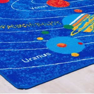 Kids/Baby Room/Daycare/Classroom/Playroom Solar System Learning Carpet Game Room Blue Design (5' X 7’)