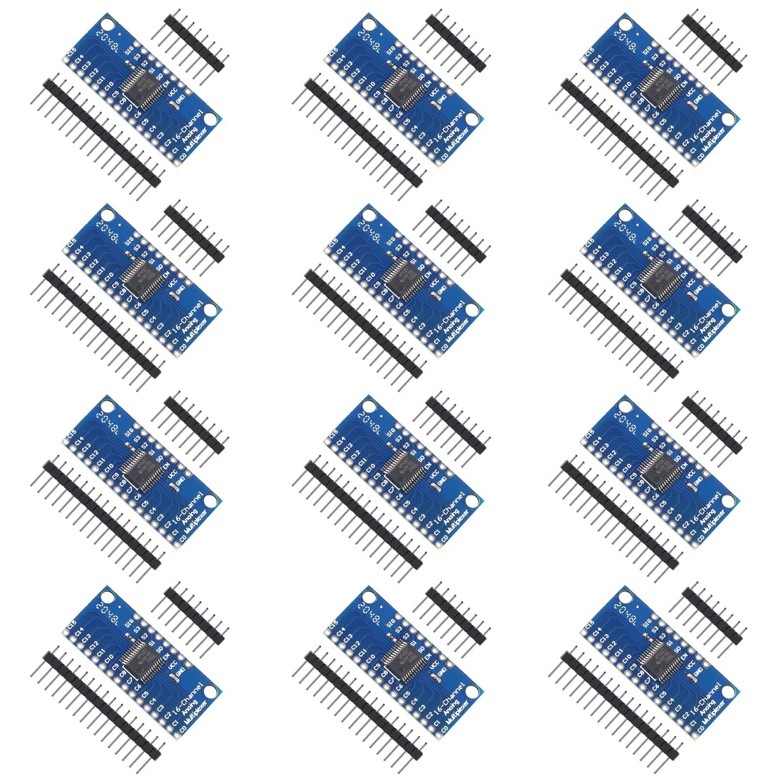 12Pcs CD74HC4067 16-Channel Analog Digital Multiplexer MUX Breakout Board Module CD74HC4067 CMOS Precise Module Compatible with DIY