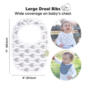 KeaBabies Portable Diaper Changing Pad and 8-Pack Baby Bibs for Girls & Boys - Waterproof Foldable Baby Changing Mat - Teething Baby Bibs for Boy, Girl - Travel Diaper Change Mat