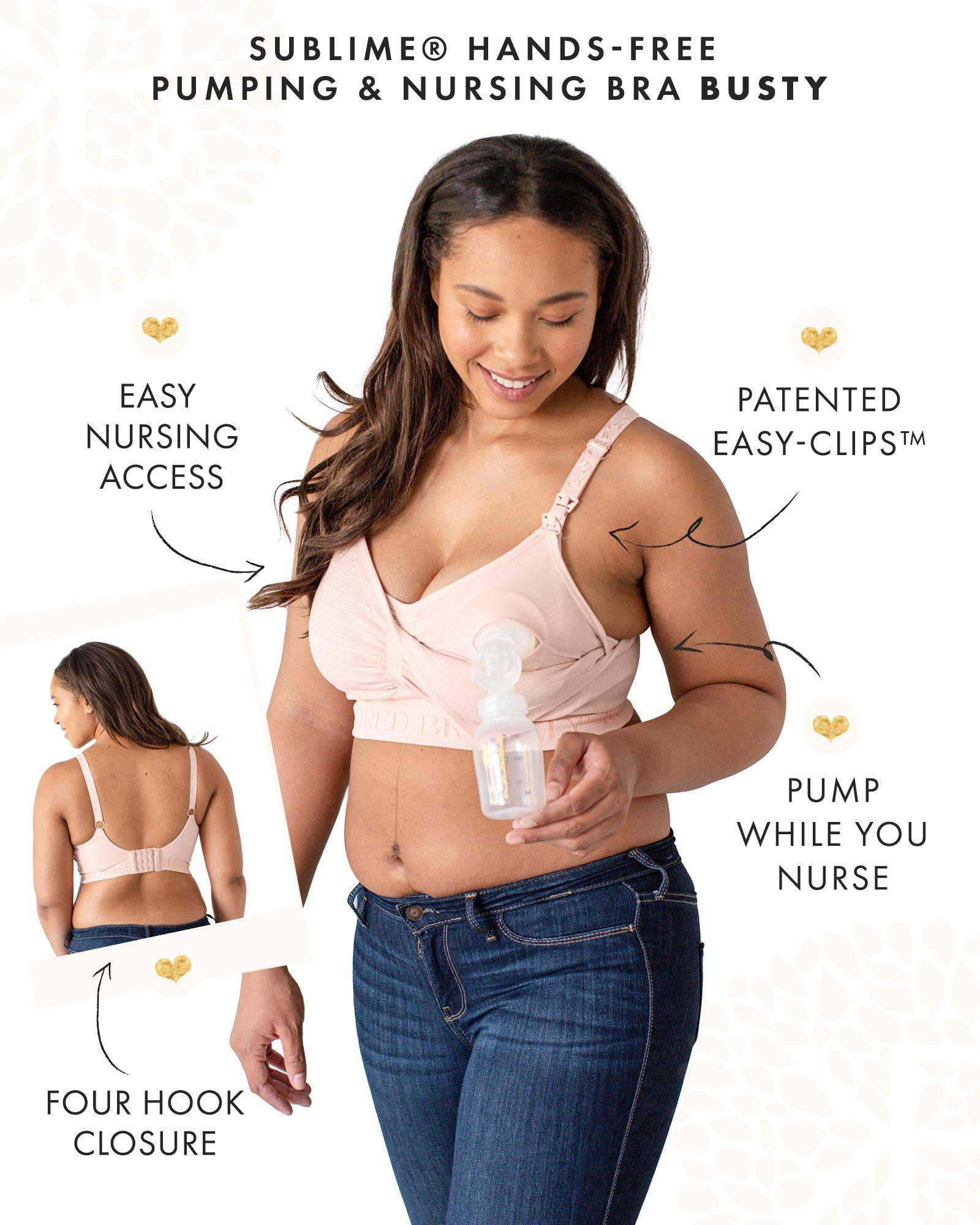 Kindred Bravely 2-Pack Hands Free Pumping Bra Bundle (Pink and Black, X-Large-Busty)