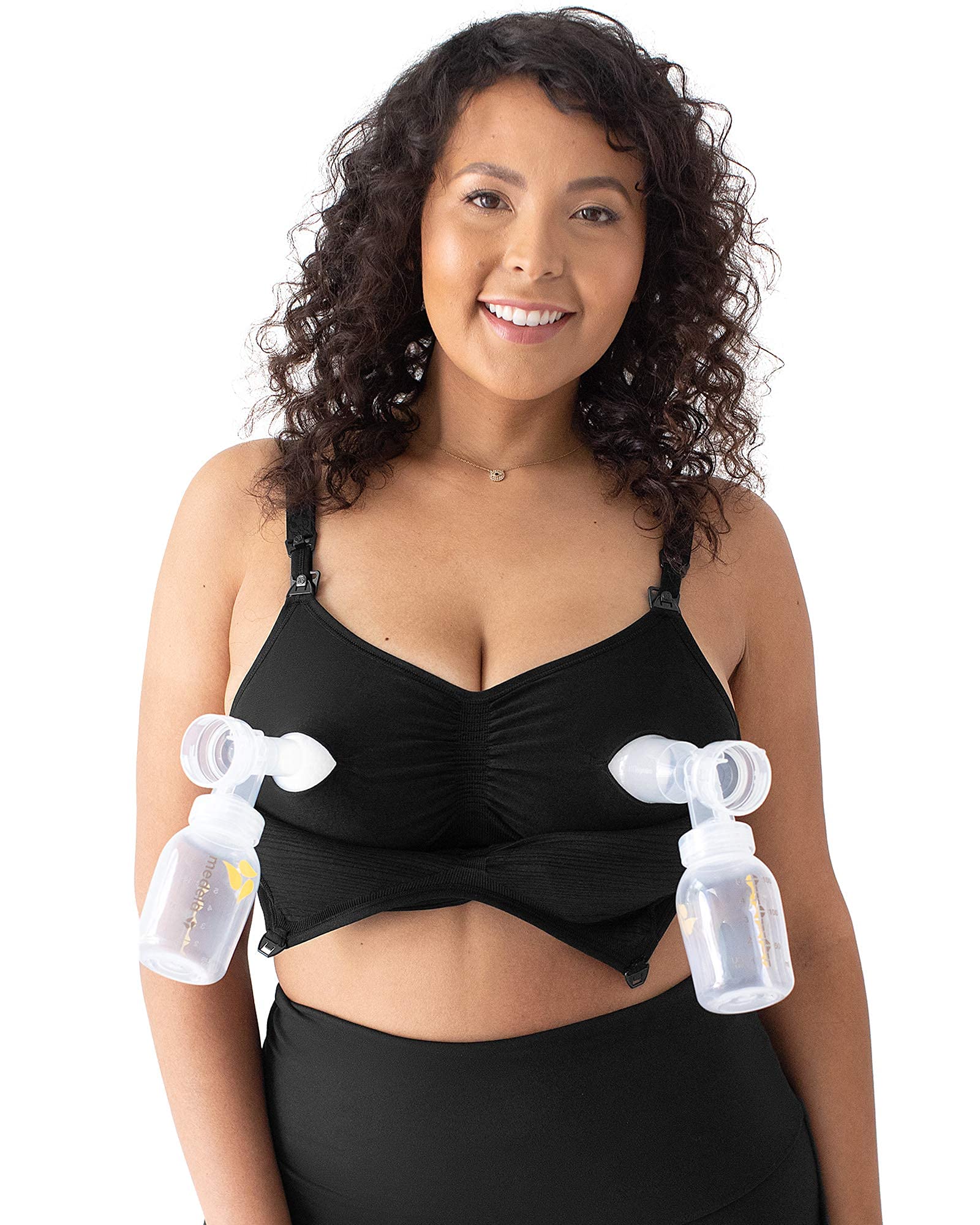 Kindred Bravely 2-Pack Hands Free Pumping Bra Bundle (Pink and Black, X-Large-Busty)