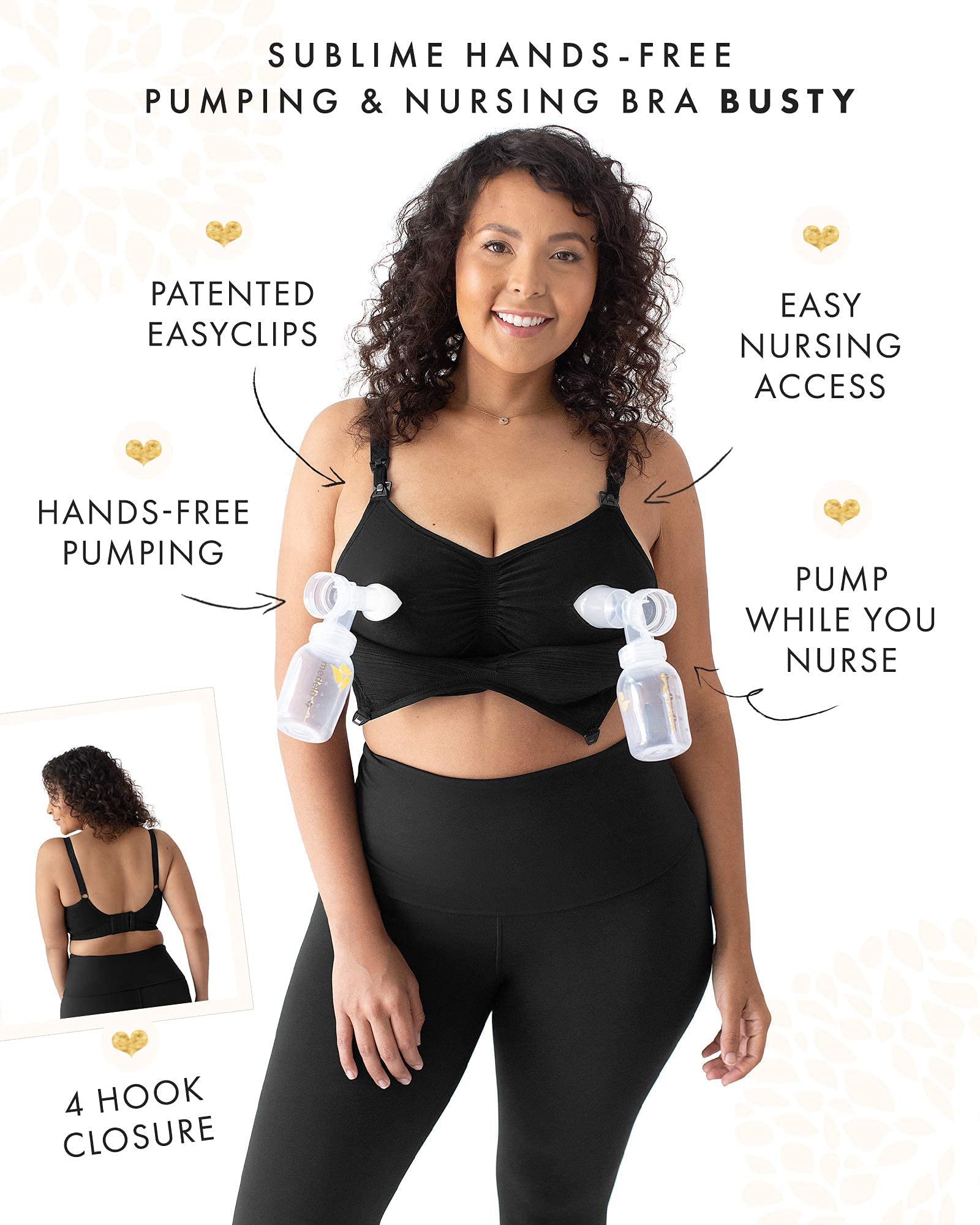 Kindred Bravely 2-Pack Hands Free Pumping Bra Bundle (Pink and Black, Medium-Busty)