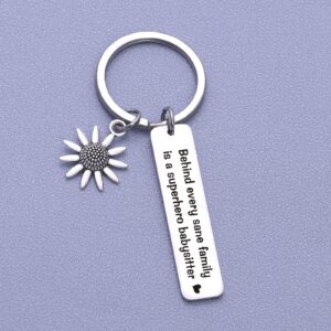 NOTHERS RSZOTW Babysitter Gift Nanny Jewelry Babysitter Appreciation Keychain Daycare Provider Keychain Caretaker Gift Babysitter Jewelry Babysitter Thank You Gift Babysitter Keychain