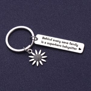 NOTHERS RSZOTW Babysitter Gift Nanny Jewelry Babysitter Appreciation Keychain Daycare Provider Keychain Caretaker Gift Babysitter Jewelry Babysitter Thank You Gift Babysitter Keychain