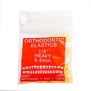 orthodontic elastics 1/4 inch heavy intraoral elastic bands latex dental rubber bands made in usa